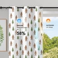 Bigfoot and Tree White Pattern Blackout Curtains,Triple Weaved Fabric ...