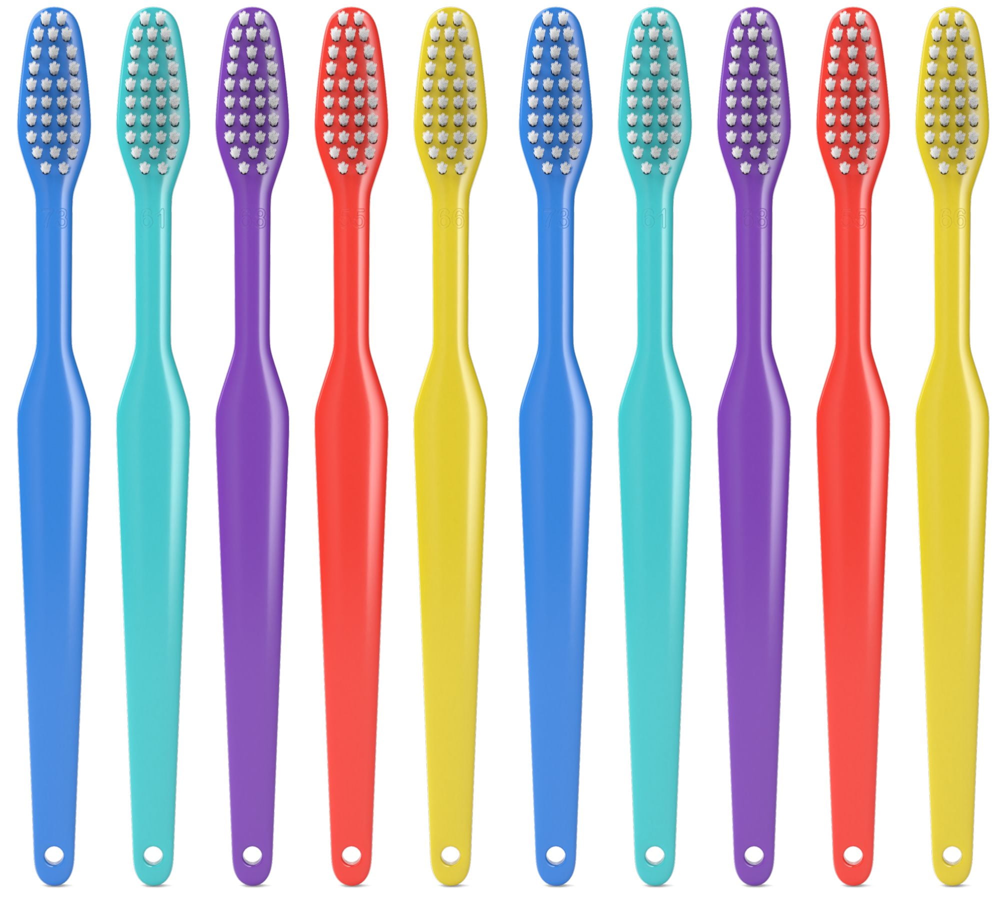 Disposable Medium Soft Bristle Bulk Toothbrushes - Individually Wrapped ...