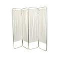 Standard 4-Panel Privacy Screen, vinyl, white, 6 mm thick - Walmart.com