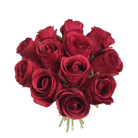 Ruiboury Artificial Flower Realistic Roses Home Wedding Decoration ...