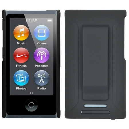 iPod Nano 7th Generation Case with Clip, Nakedcellphone BLACK Hard ...