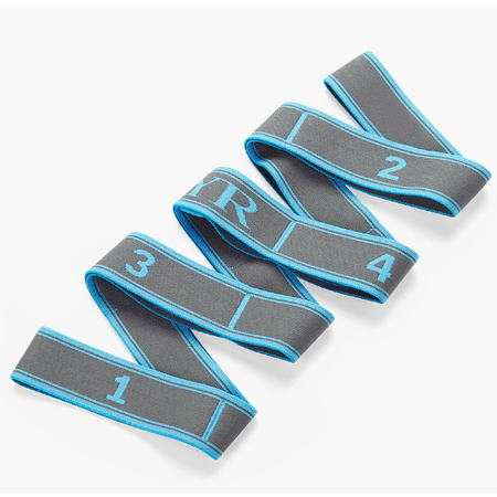 Blue Grey-115*4cm-Yoga Strap Exercise Strap/Yoga Stretch Bands with 9 ...