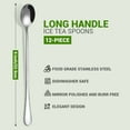 LinTimes 12-Pack 9-Inch Coffee Tea Spoons, Stainless Steel Stirring ...