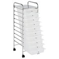 AIZYT Plastic Trolley with 10 Drawers Rolling Cart Organizer Utility ...