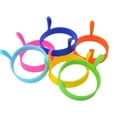 Silicone Round Egg Rings Pancake Mold Ring W Handles Nonstick Fried