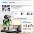 6 in 1 Wireless Charging Station for Samsung Android with Clock & Night ...