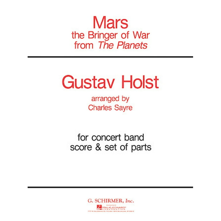 Gustav Holst The Planets Sheet