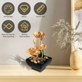 Waterfall Fountain Indoor Water Fountain 3-Tier Lotus Desk Fountain ...