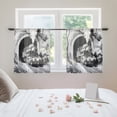 Abstract Sheer Curtains for Living Room Bedroom, Black White Trains ...
