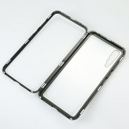 Metal-rimmed Mobile Phone Case Hardened Glass Magnetic Adsorption ...