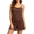 BUIGTTKLOP Pajamas Sets for Women Sleeveless Spaghetti Strap Sqaure ...