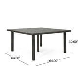 Free Shipping! Brett Outdoor 64 Inch Wicker Square Dining Table ...
