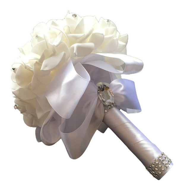 Artificial Wedding Bride Bouquet Romantic Handheld Bridesmaid Flower ...