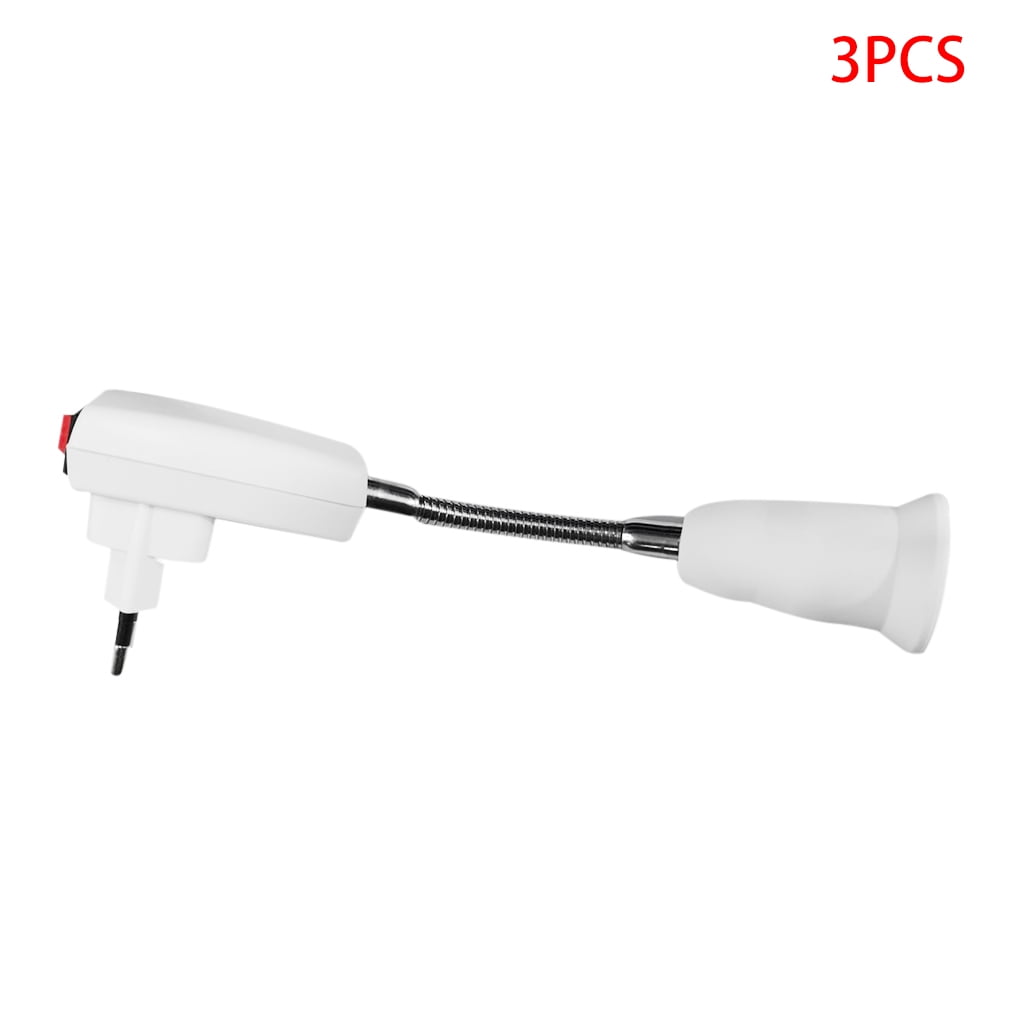 3 Pieces LED Rotation Lamp Socket Converter Flexible Extension Bulb ...