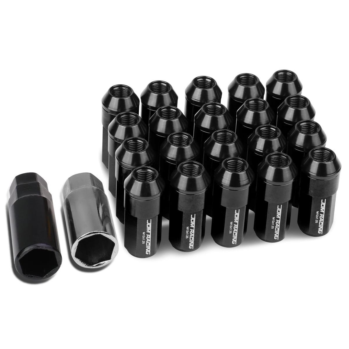 DNA Motoring LN-ZTL-9027-125-BK 20-Piece M12 x 1.25 Aluminum Alloy ...