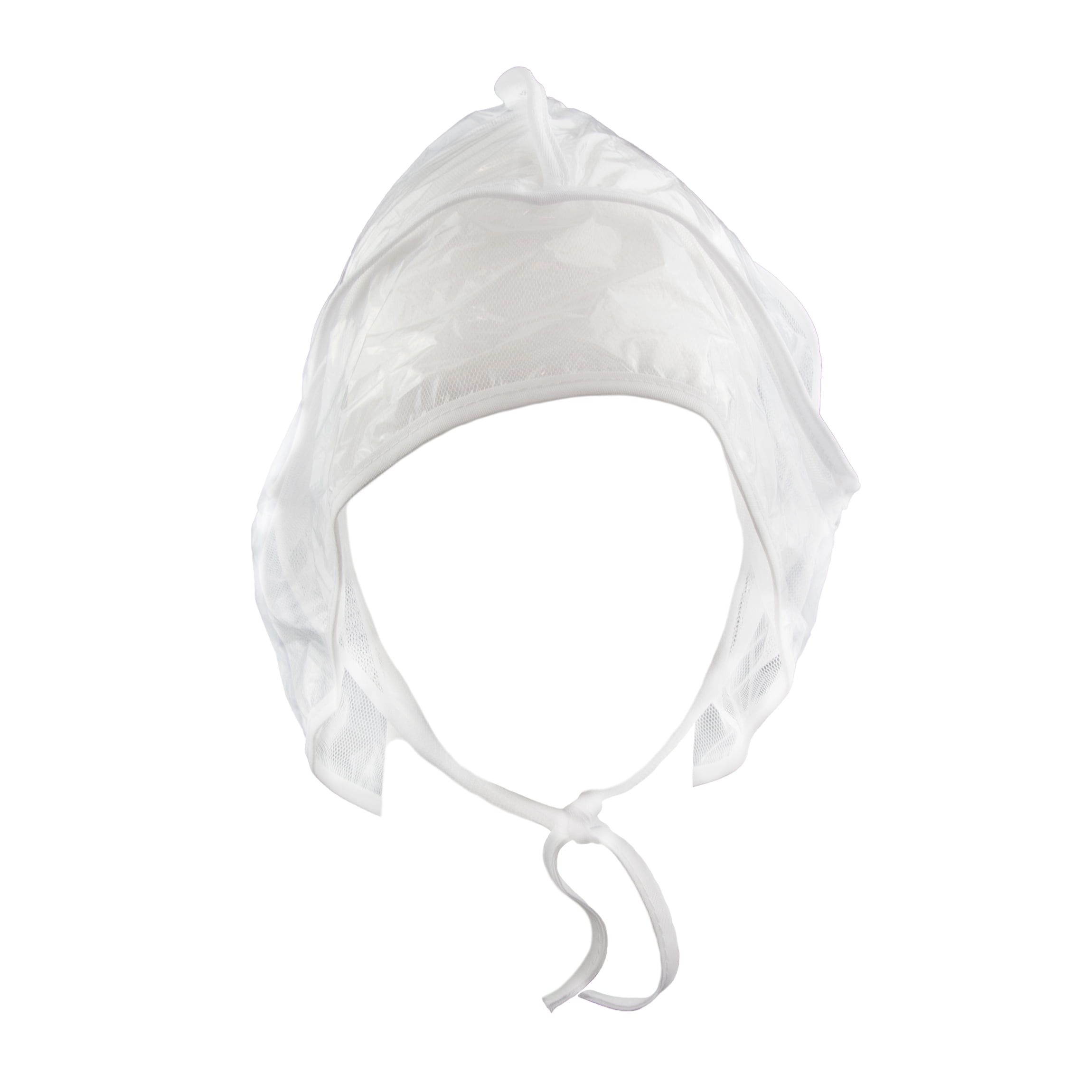 Waterproof Plastic Foldable Travel Rain Bonnet Hat with Ties One Size ...