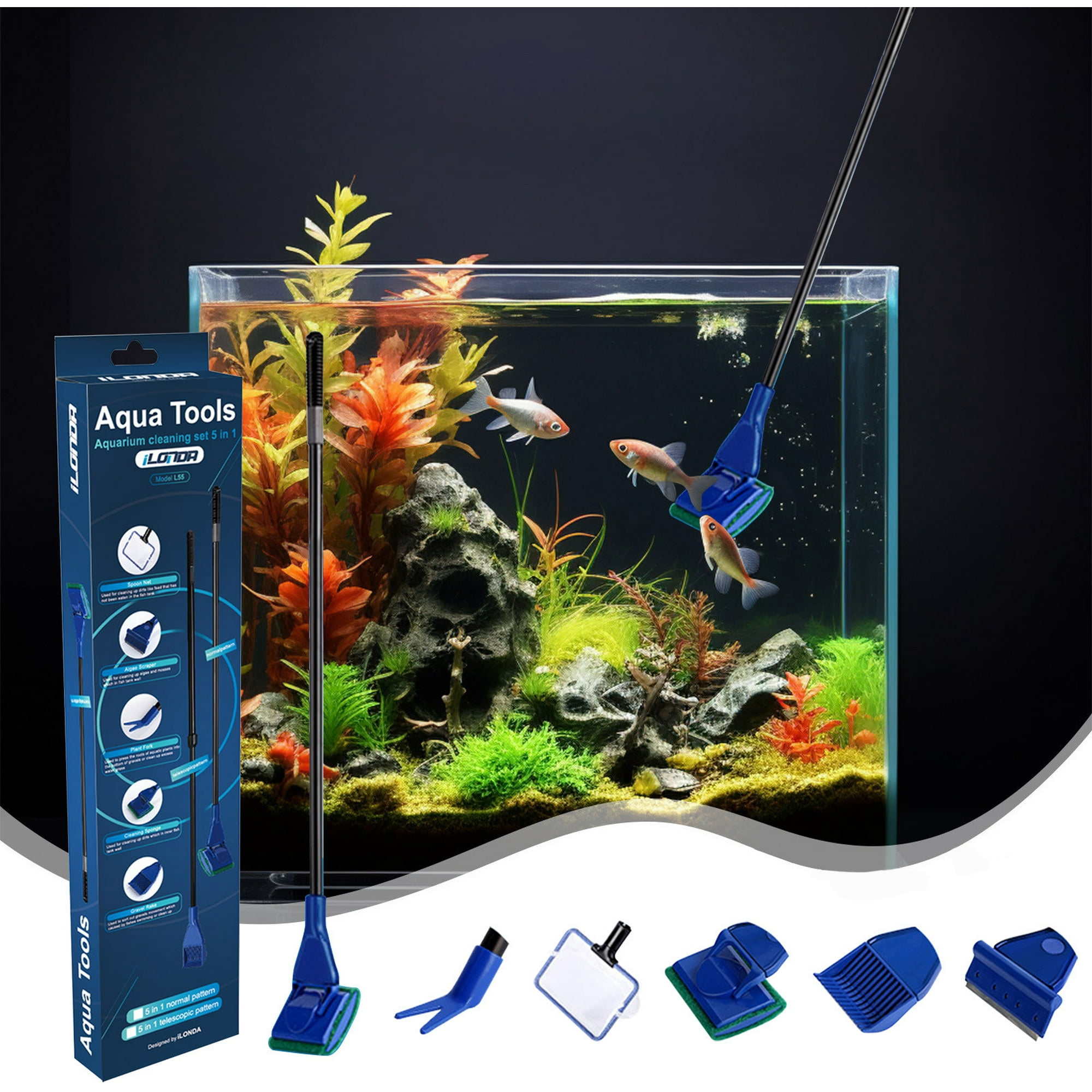 Click here for Hwuxmo 5-In-1 Aquarium Cleaning Kit  Algae Scraper... prices
