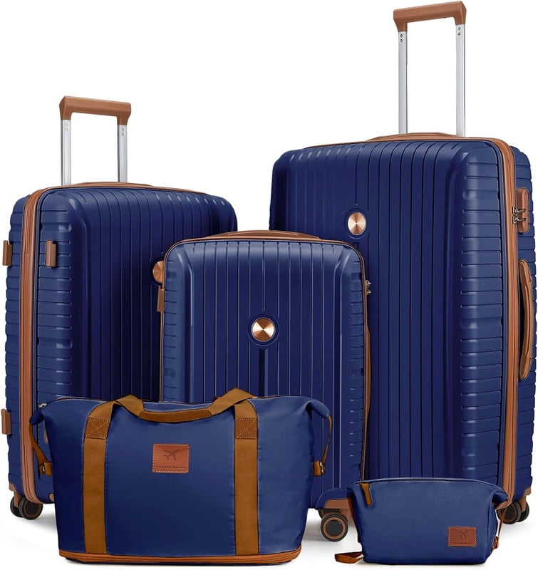Joyway 5 Piece Luggage Sets Hardshell Lightweight Suitcase with TSA ...