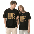 Buck Duck Duck Goose Hunting Vintage Graphic Tee for Men, Funny Camping ...