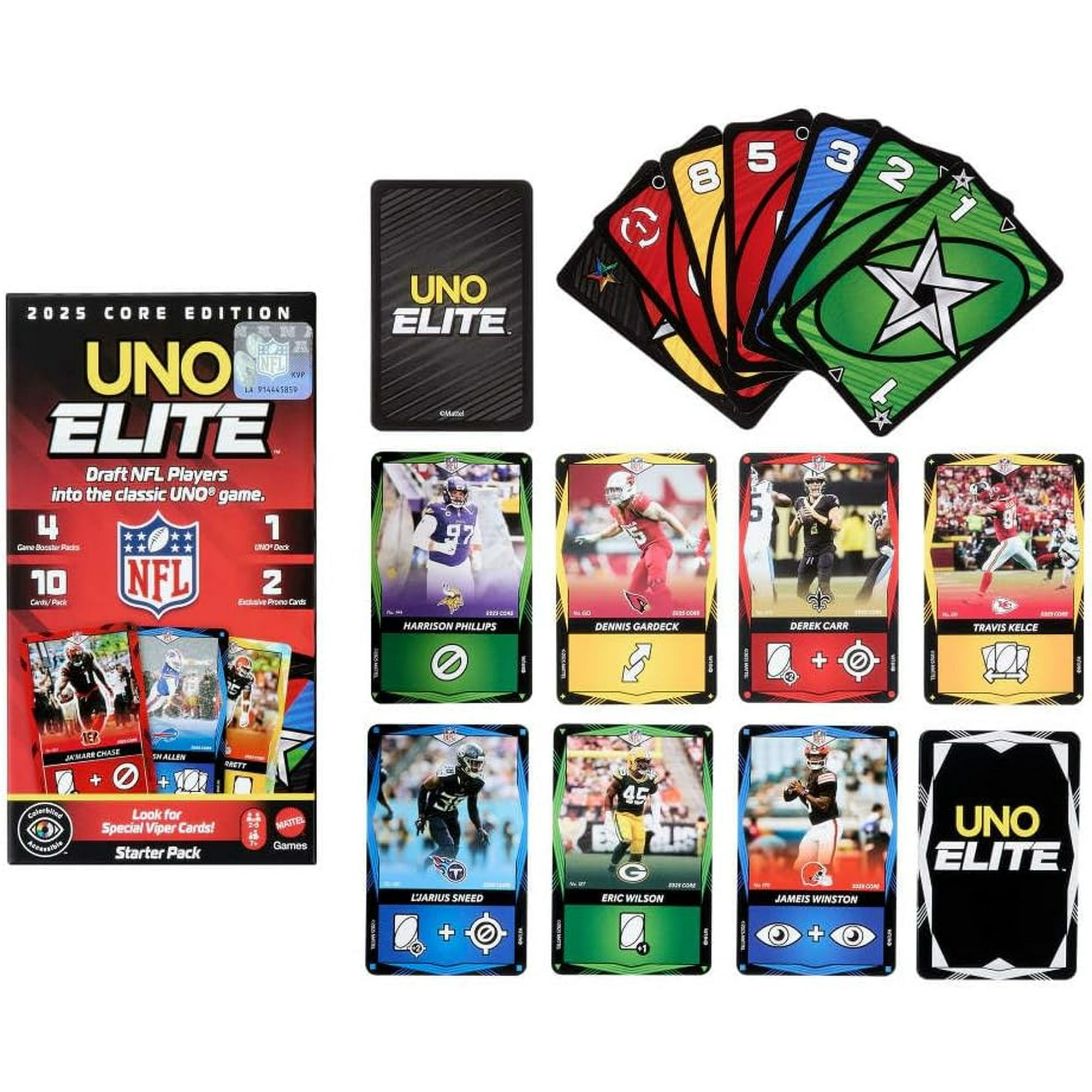 Click here for Football Tcs Uno Elite Nfl Card Game 2025 Core Edi... prices
