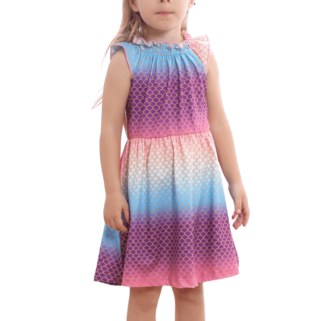Toddler Girl Casual Dresses Purple Mermaid Summer Dress 4T (Mermaid-266 ...