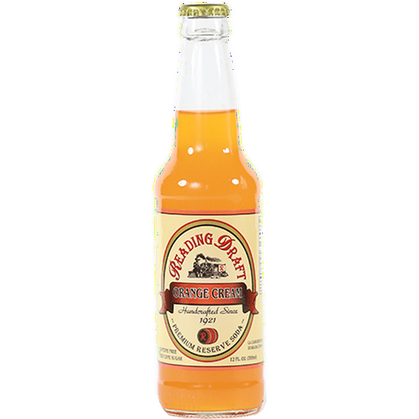 Reading Soda Works Handcrafted Bottled Orange Cream Soda, 12-Pack Case ...
