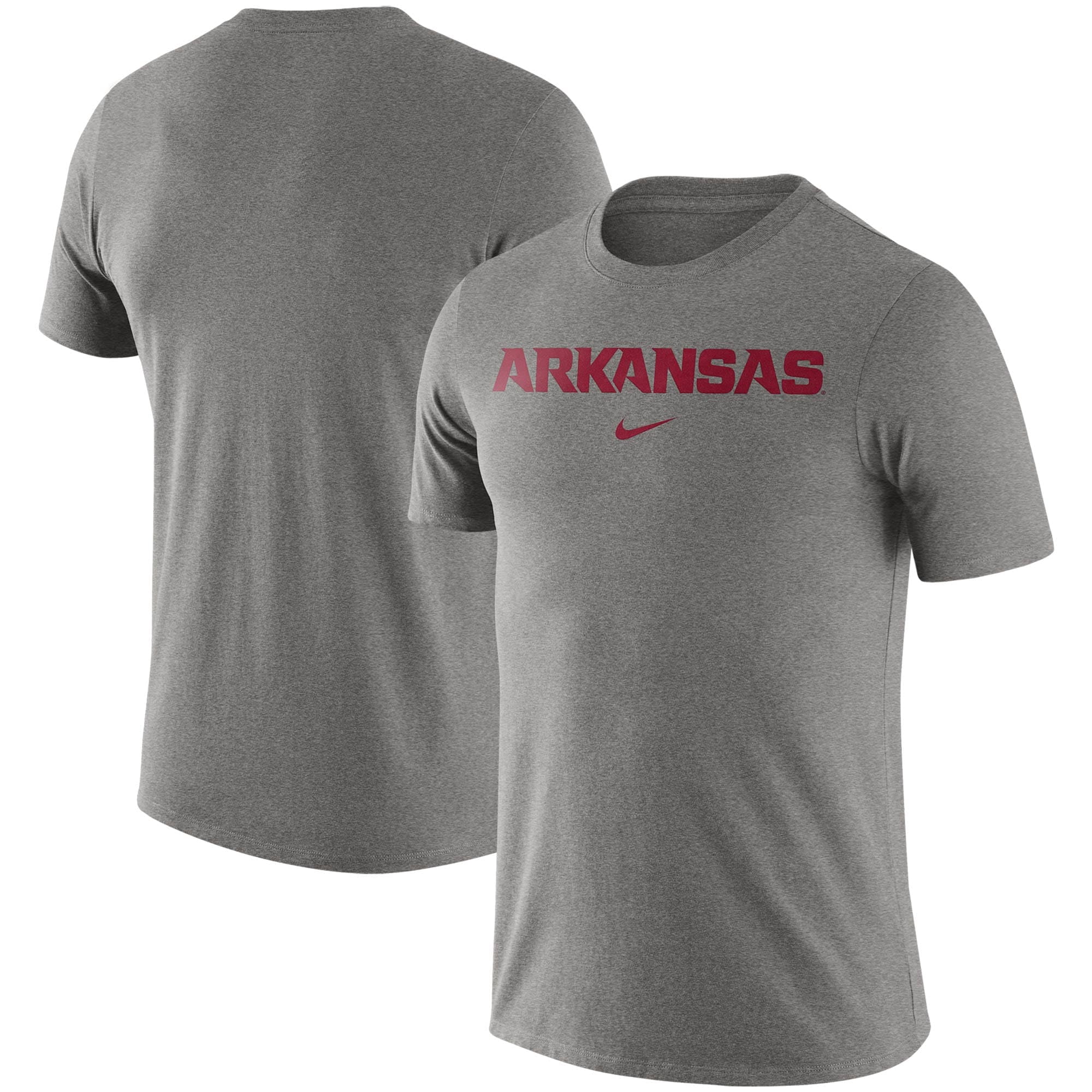 Buy Men's Nike Heathered Gray Arkansas Razorbacks Essential Wordmark T ...