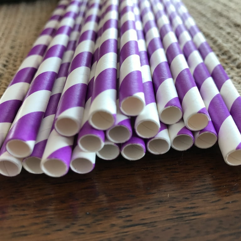 Purple Paper Straws
