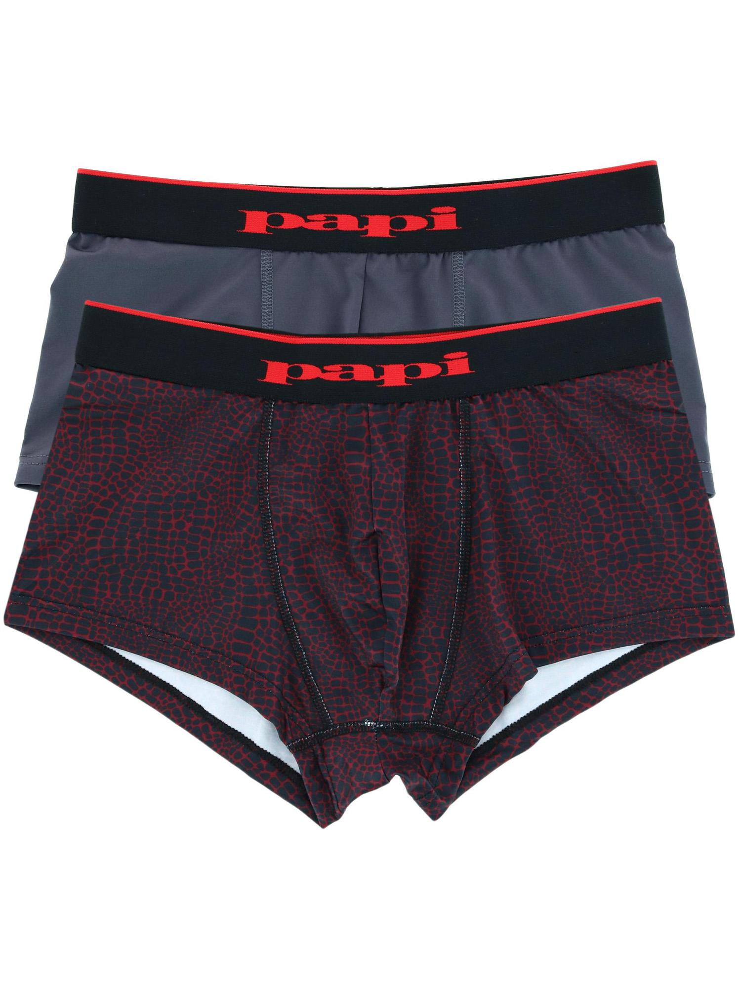 Papi Snake Print and Solid Brazilian Cut Trunks (2 Pack) (Men ...