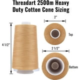 Threadart Heavy Duty Cotton Quilting and Sewing Thread, 2500M Cone, 40/ ...