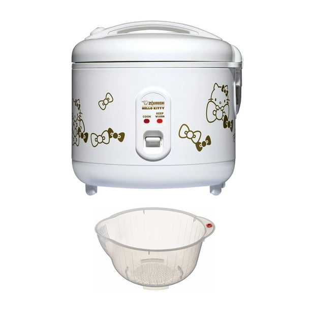 Zojirushi Hello Kitty 5.5-Cup Automatic Rice Cooker (White) with ...
