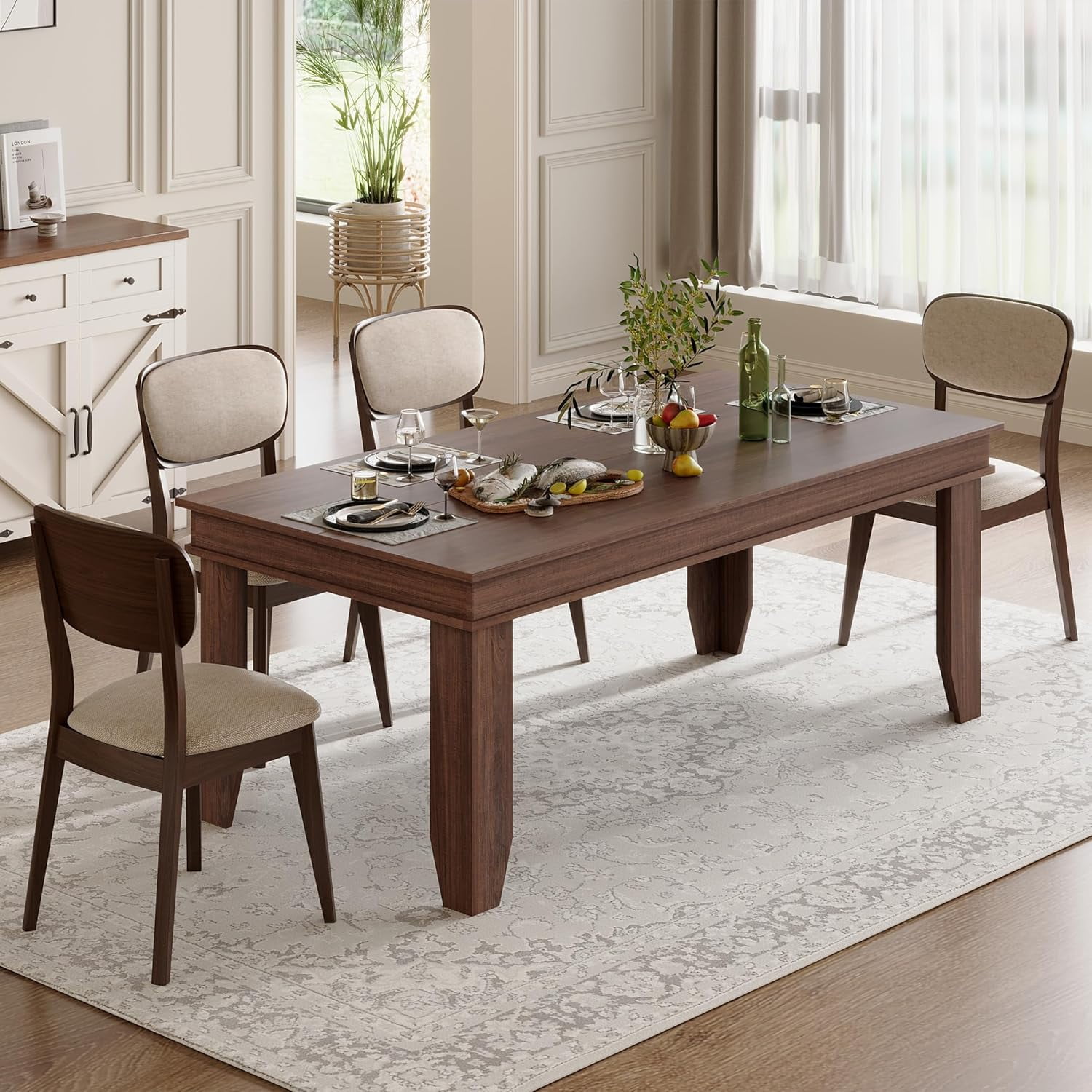 Click here for Cabihome 71 Farmhouse Dining Table For 6-8 People... prices