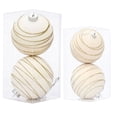 2Pcs Glittering Velvety Christmas Decoration Shatterproof Christmas ...