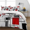 Abstract Irregular Stitching Art Soft Breathable Bedding Set with ...
