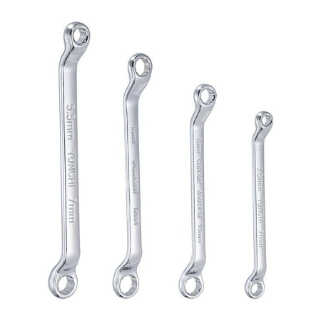 Uxcell 45-Degree Offset Box End Wrench Set, 5.5-14mm Metric CR-V Steel ...