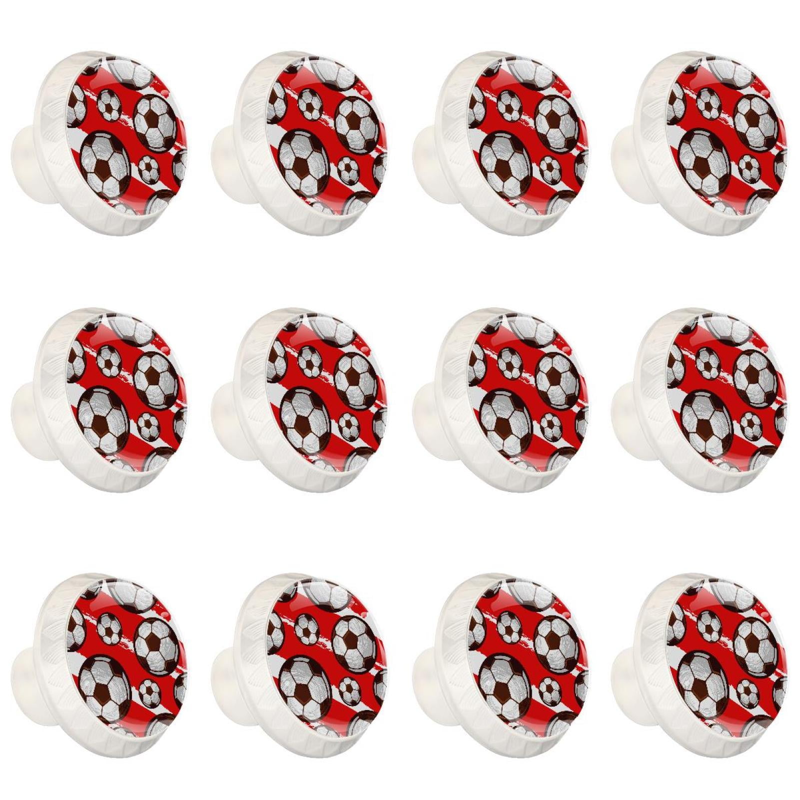 12 Pcs Football Knobs for Kitchen Cabinet Cupboard Dresser Bookcase ...