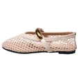 Bkhluea Women Mesh Gold Buckle Mary Jane Flats Comfortable Footwear For ...