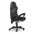 Gamer Gear Gaming Office Chair with Extendable Leg Rest, Black Fabric ...