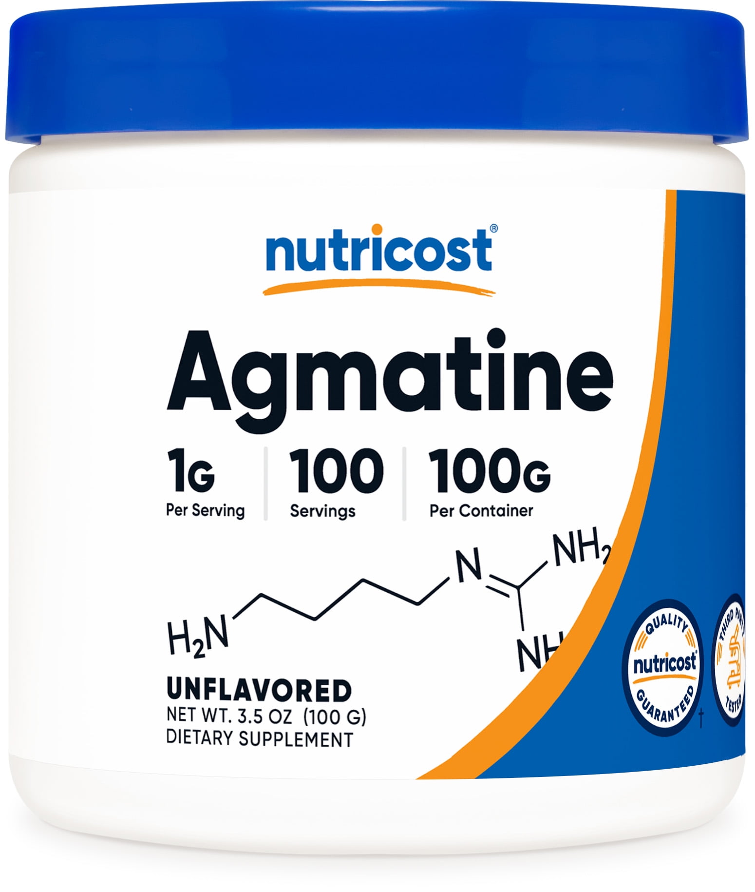 Nutricost Agmatine Powder 100 Grams - 100 Servings (Agmatine Sulfate ...