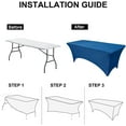 Uralili Fitted Table Cover Elastic Spandex Tablecloth 8 ft Bed Table ...