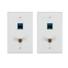 Wall plate: Surface Block (Biscuit Jack) CAT6 RJ45 4 Port, Punch-down ...