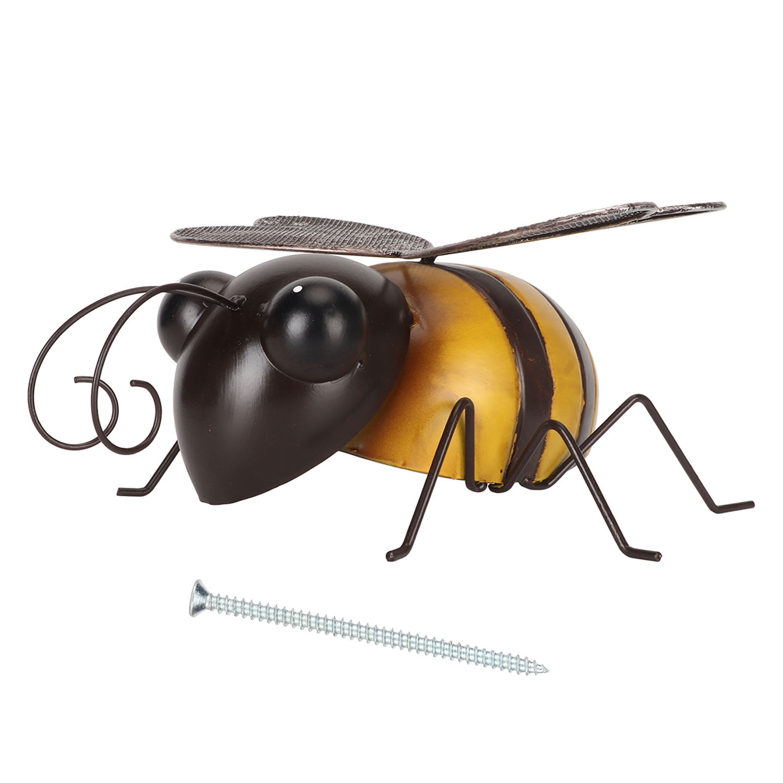 Bee Wall Decor Sturdy Metal Bright Colors Metal Bee Sculpture For ...