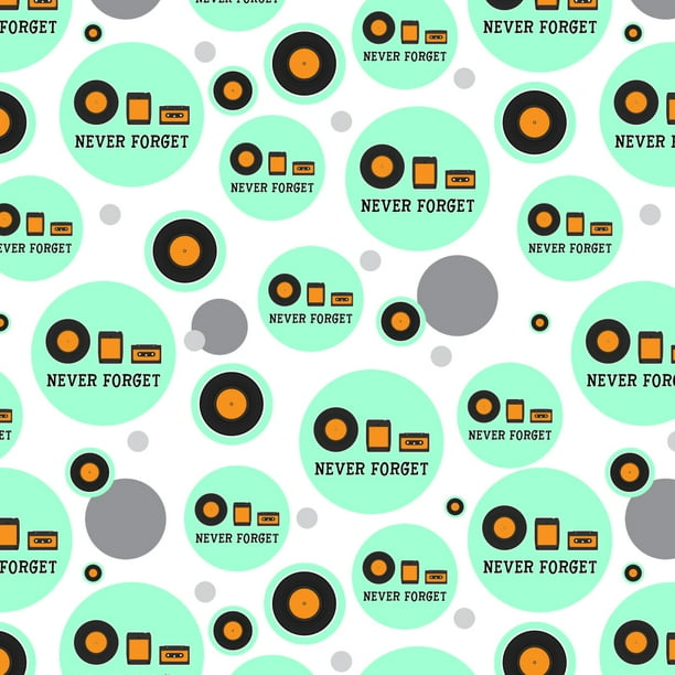 Never Forget Music Record 8 Track Cassette Vinyl Premium Gift Wrap ...