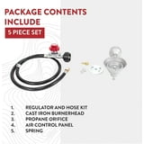 GasOne High Pressure Cast Iron Round Burner Head, Brass Fitting Orifice ...