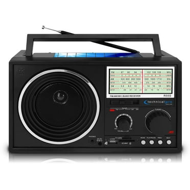 Mini Portable AM/FM/SW1/SW2/TV 5 Bands Radio with Built-In SD & USB ...