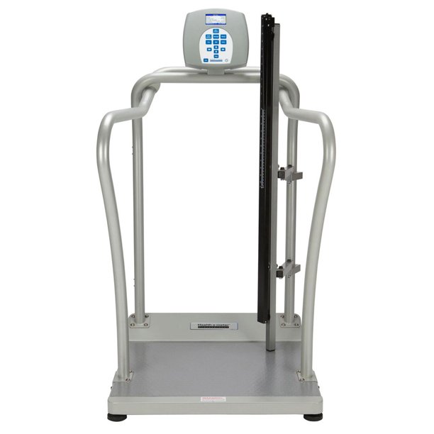 HealthOMeter 2101KLHR Digital Platform Scale w/ Handrails & Height Rod ...