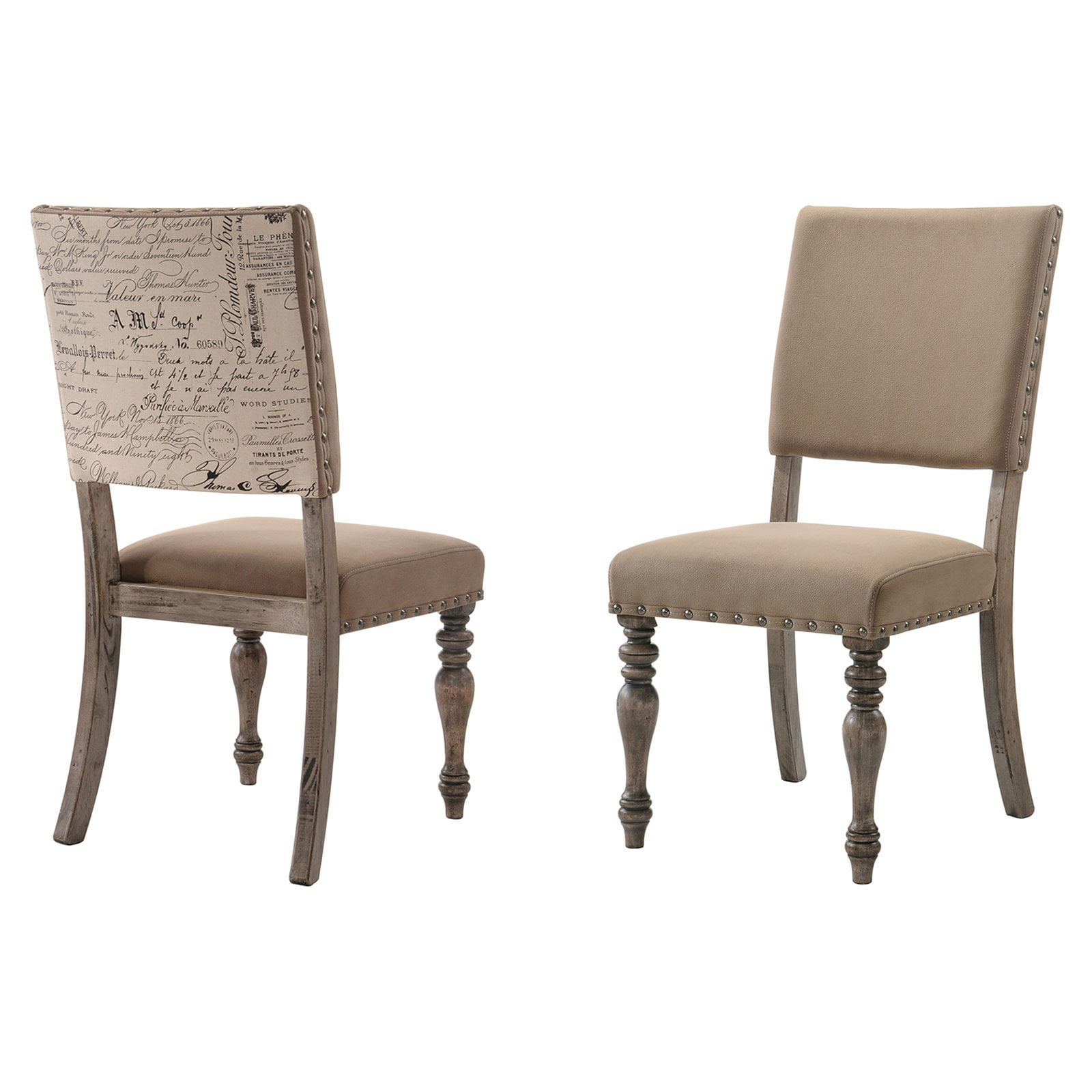 Roundhill Furniture Birmingham Script Printed Finish Dining Chair with ...