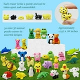 Wrapables Mini Animal Eraser Pets, 3D Puzzle Erasers for Party Favors ...