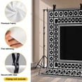 Black Backdrops for Photography, Boho Diamond Pattern Border Rustic ...