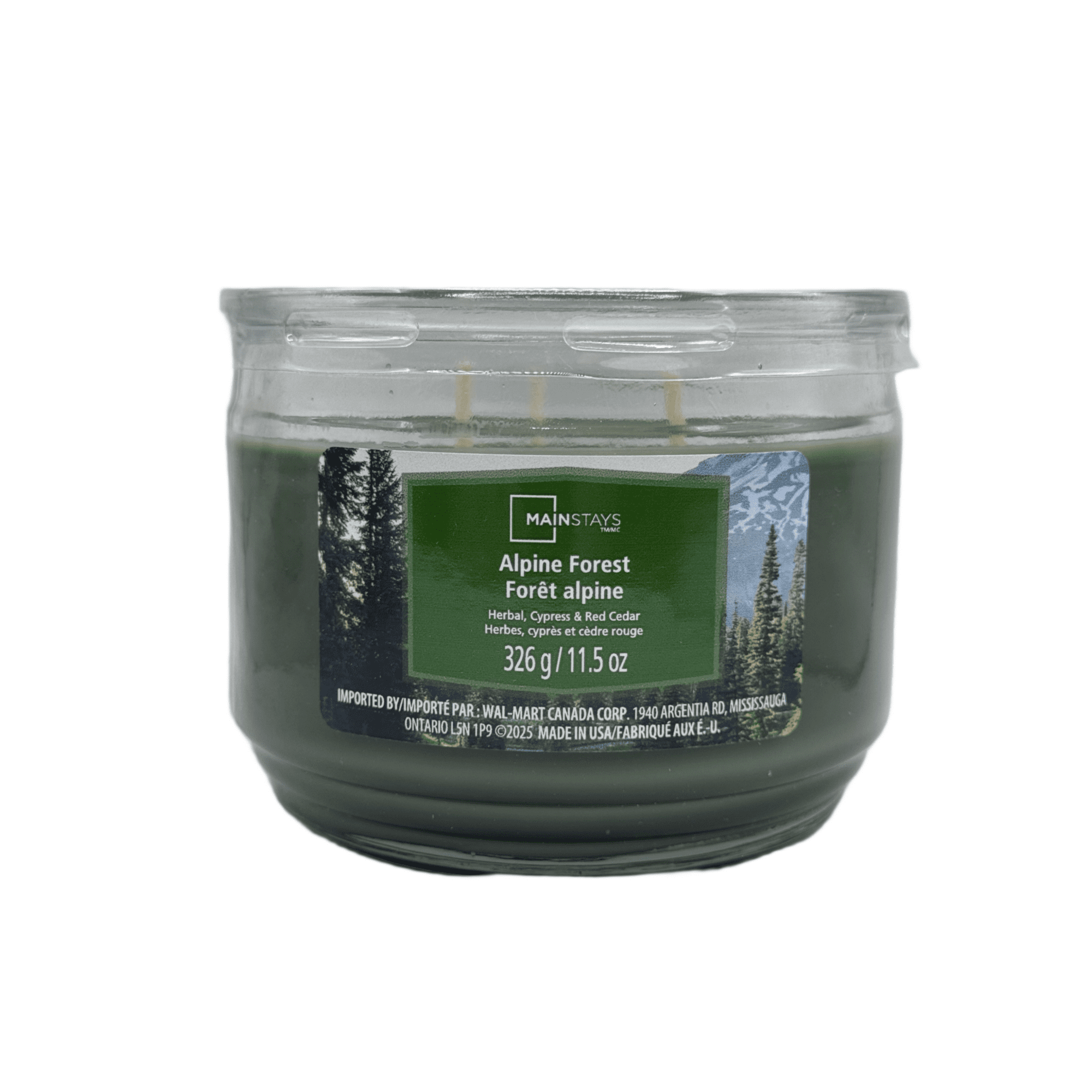 Click here for Mainstays Pl Alpine Forest Scented 3-Wick Glass Ja... prices